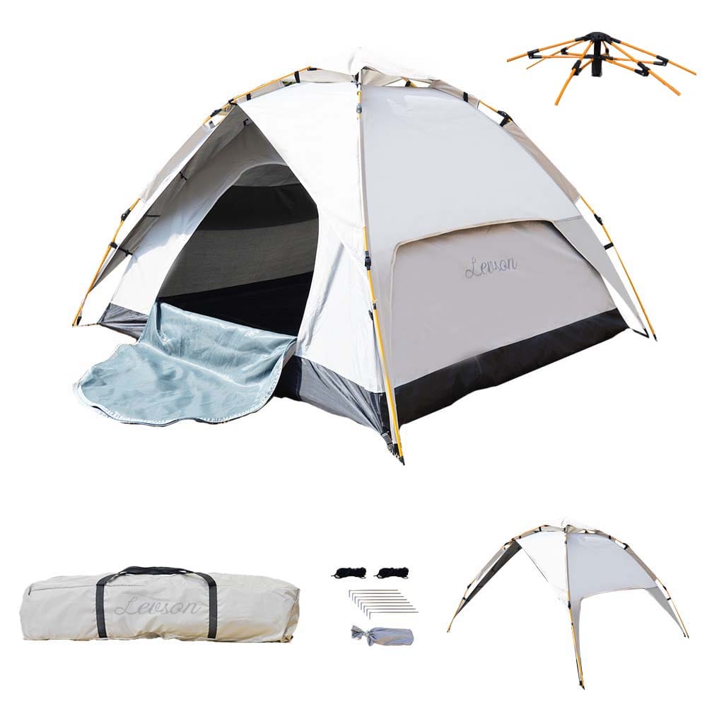 LEVSON Waterproof 3-4 Person Dome Tents for Camping